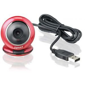 Gigaware® 1.3 MP Webcam with Microphone Red 25-1178