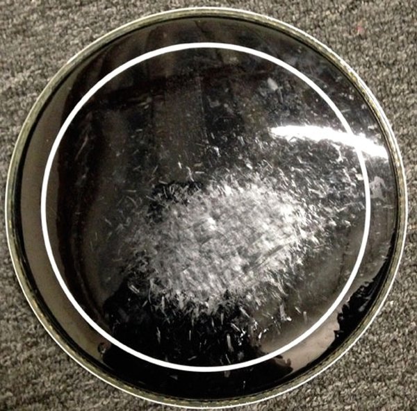 Used Black Floor Tom Head Custom Signed by Vattica (LIMITED QUANTITY)