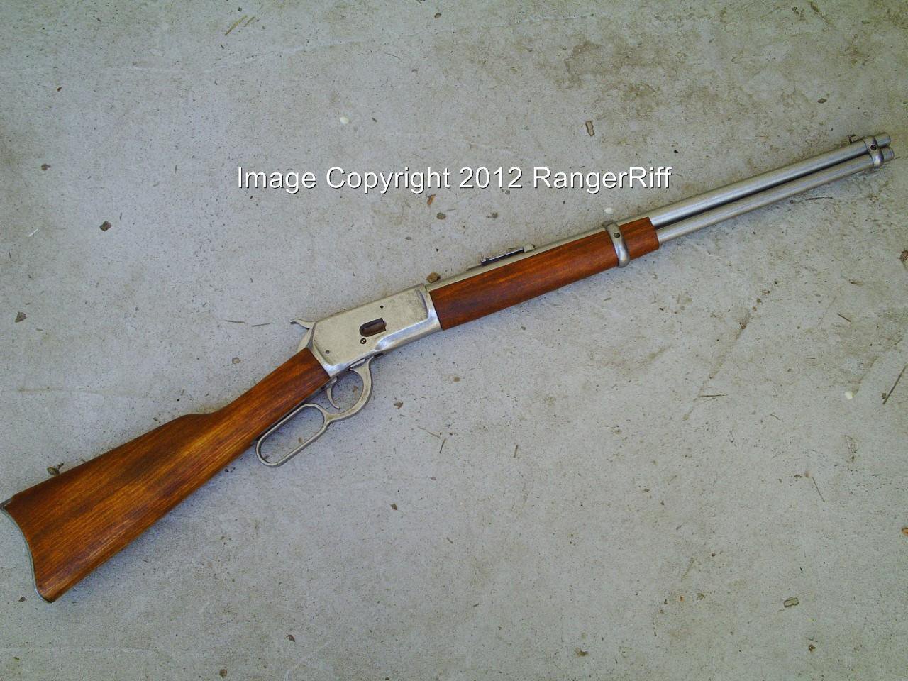Replica 1892 Lever Rifle NON-FIRING Gun Cowboy Winchester SASS Silver ...