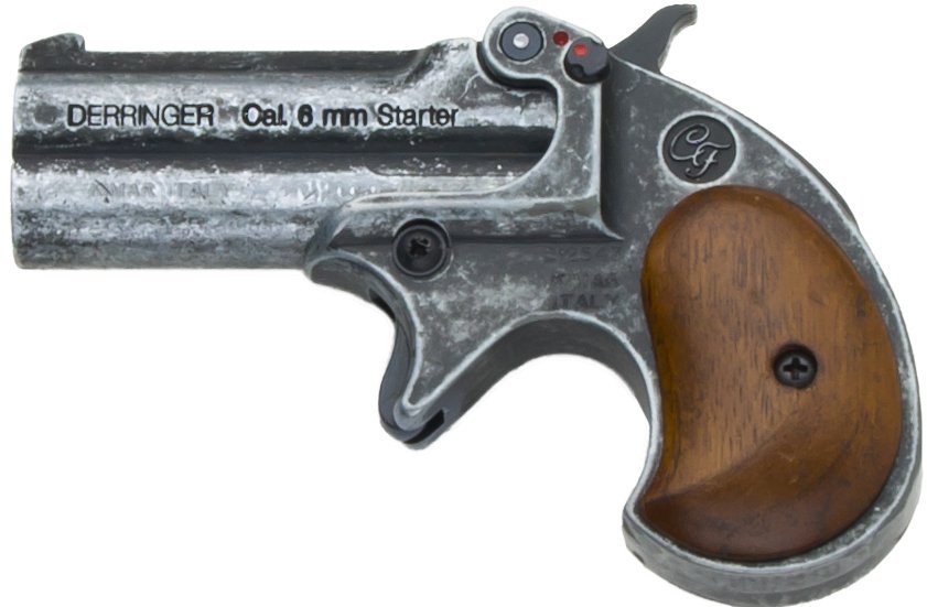 Old West Replica .22 Caliber Blank Firing Derringer Antiqued Finish