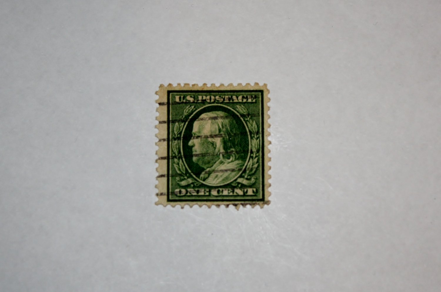 2-U.S. Cat. # 331 - 1908 1c Franklin, DL Wmrk