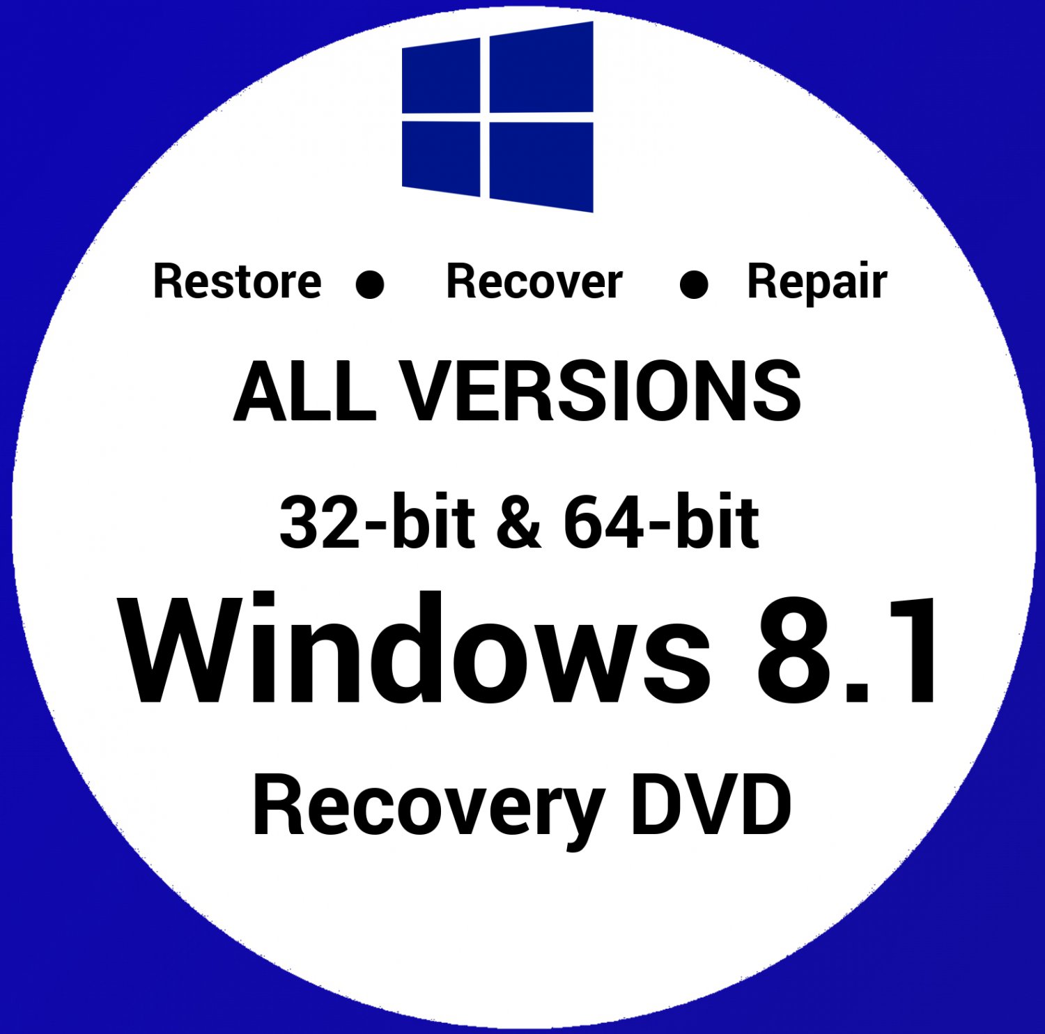 Windows 8.1 64 Bit Recovery Install Reinstall Boot Restore DVD Disc Disk