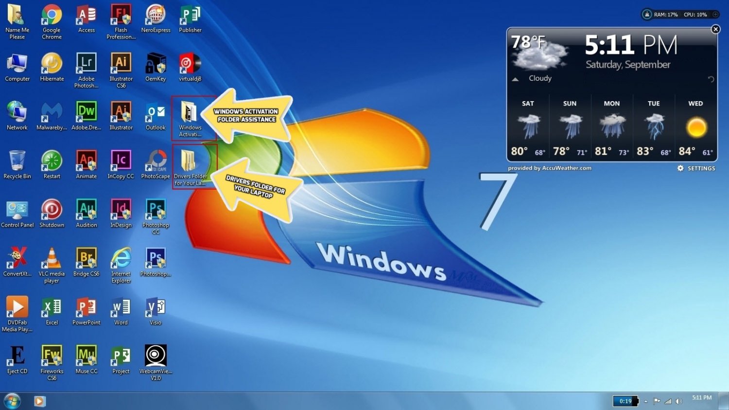 250GB 2.5 HDD For Gateway NV52 Windows 7 Pro 64bit Fully Loaded