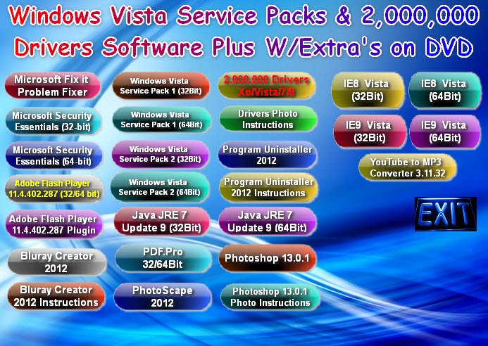 Windows Vista Service Packs 1 and Sp2 Custom