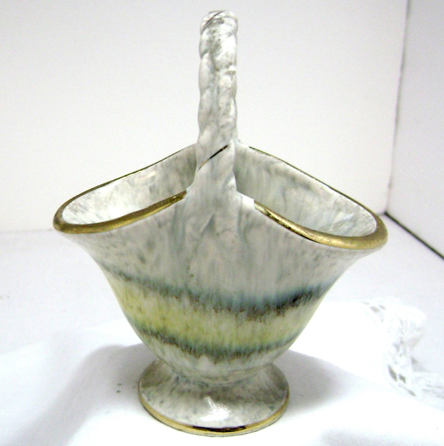 RESERVEDVintage Retro Germany / German Pottery - Basket - 915 - Yellow ...