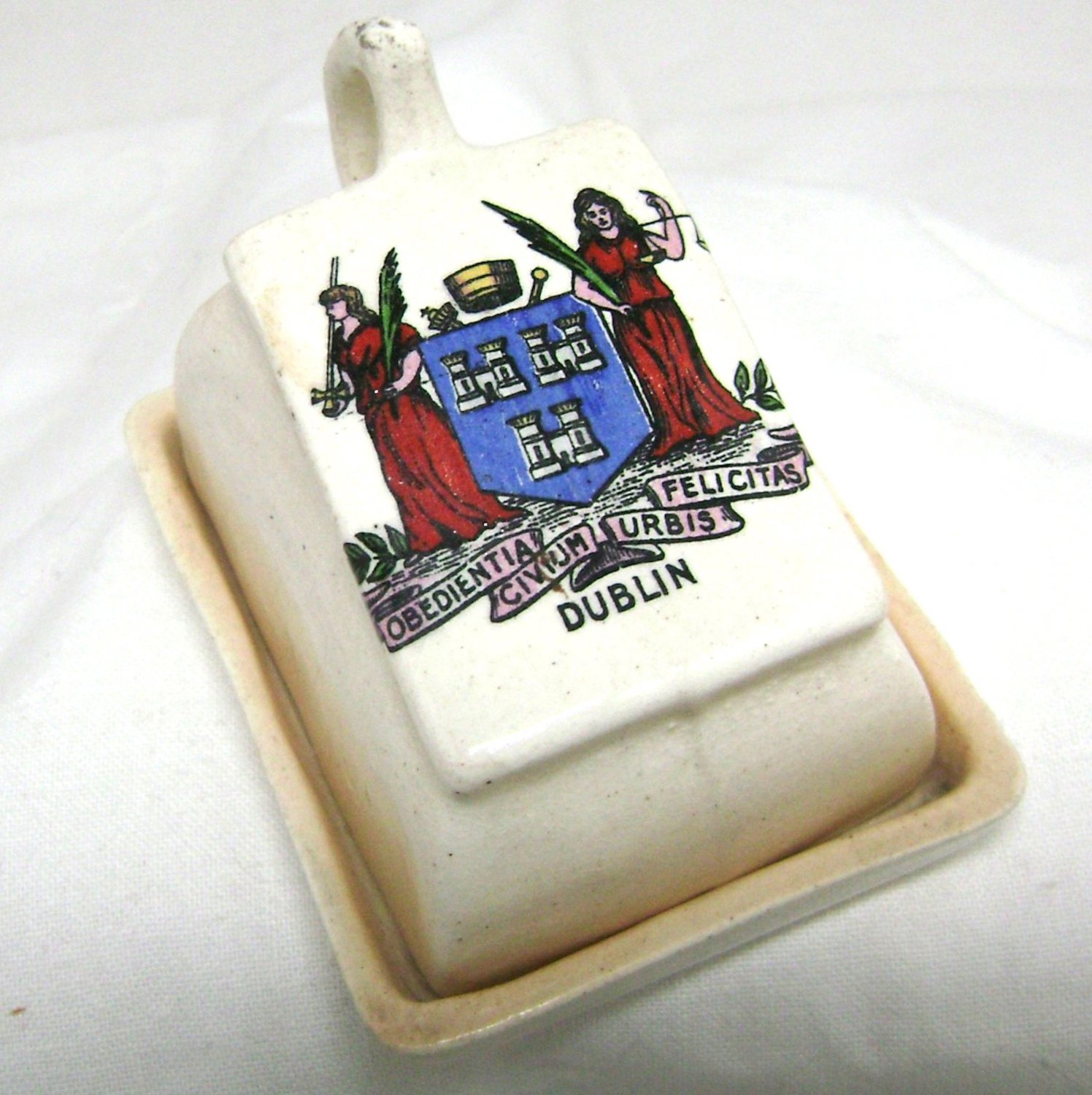 RESERVEDVintage Mini Cheese Dish With Tray - Crested Crest Ware ...