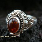 925 Silver Rainbow Moonstone Poison Ring LR-514-KT