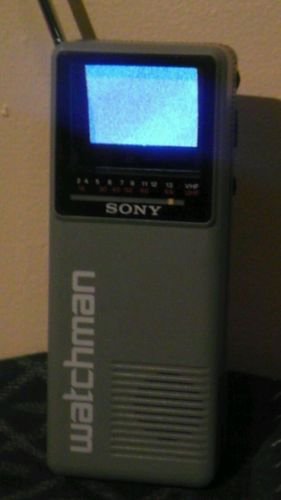 TESTED Vintage Sony Watchman 5D-10A Flat Black & White CRT TV