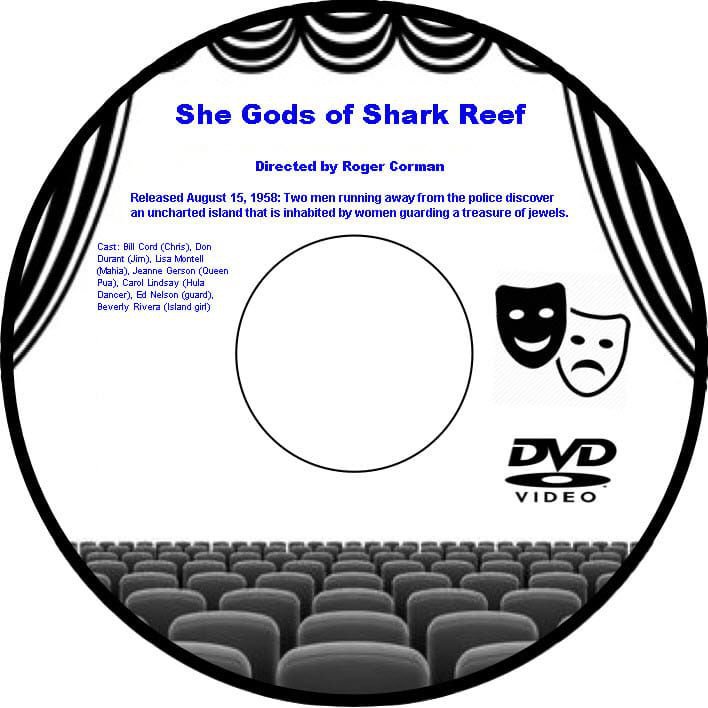 She Gods of Shark Reef 1958 DVD Film Adventure Bill Cord Don Durant ...