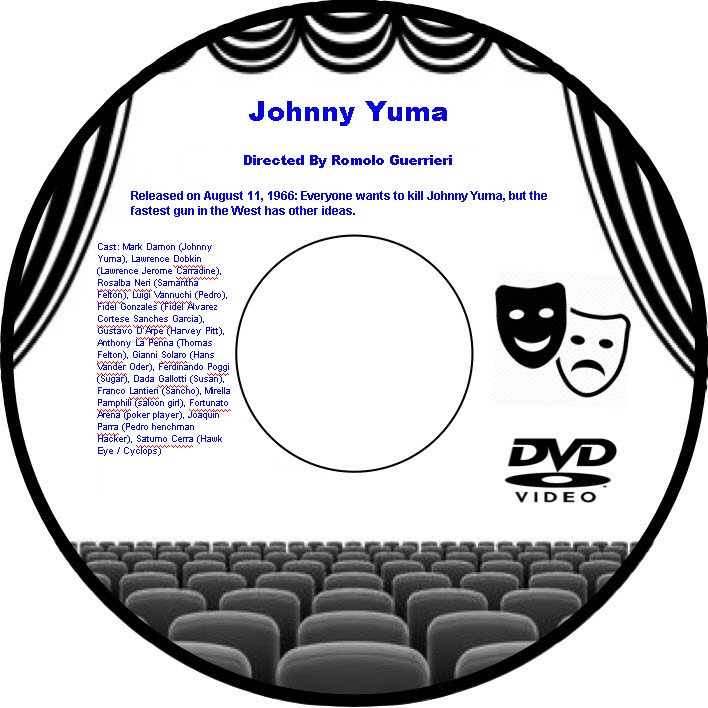 Johnny Yuma 1966 DVD Film Western Mark Damon Lawrence Dobkin Rosalba ...