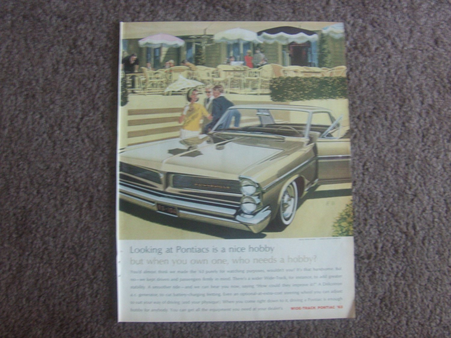 Vintage 1963 Magazine Ad Pontiac We Keep Drivers And Passengers Firmly ...
