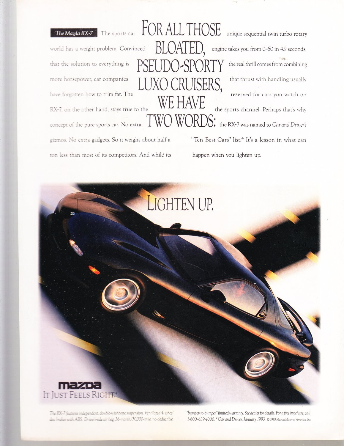 Mazda RX-7 Magazine Advertisement