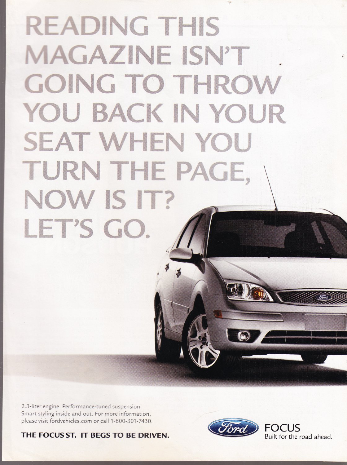 Ford Focus Ad vintage magazine advertisement