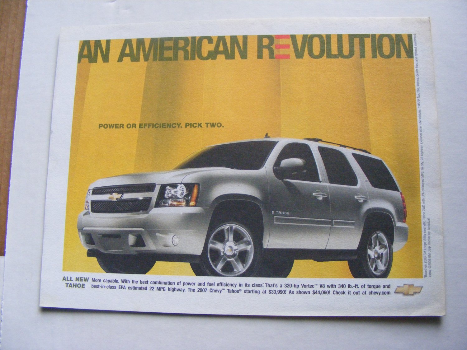 Chevrolet Tahoe Ad - An American Revolution