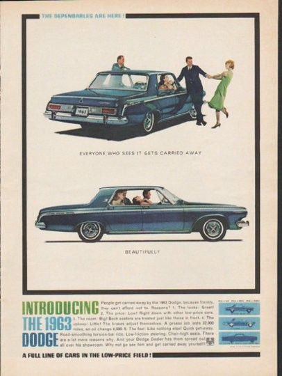1963 DODGE vintage magazine advertisement "Everyone who sees it"