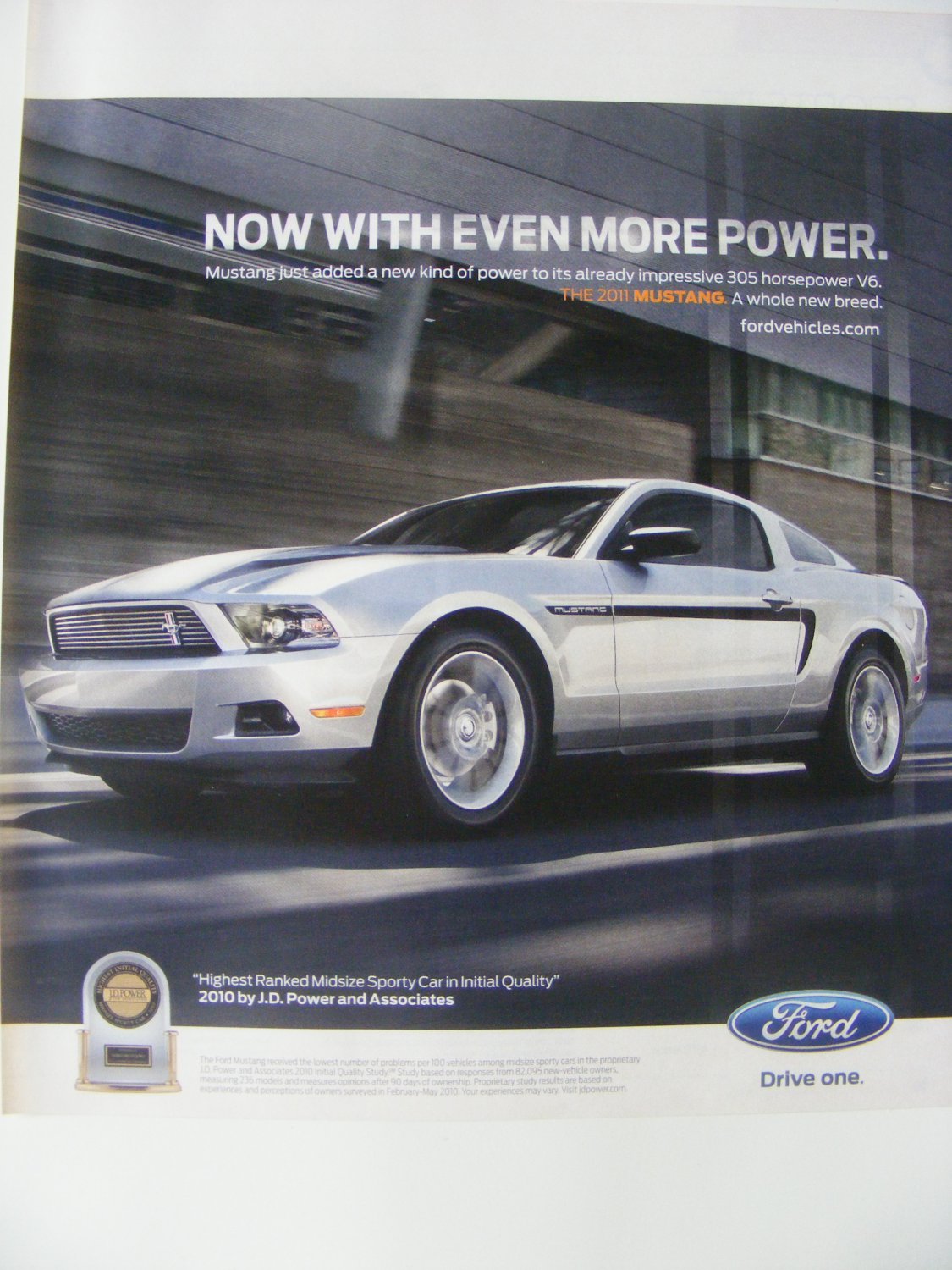Ford Mustang Print Ad -with even more power