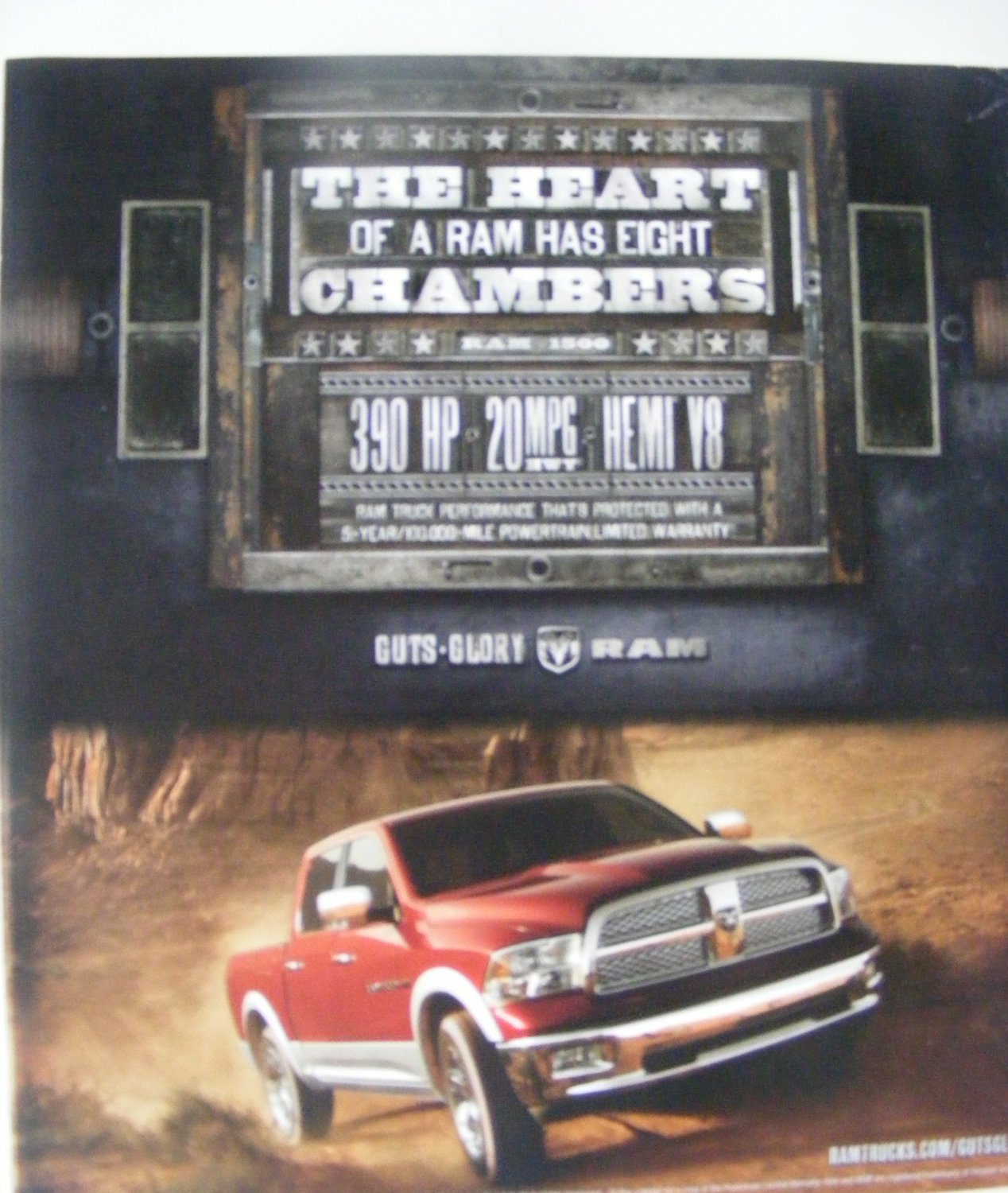 Dodge RAM Guts and Glory magazine print ad
