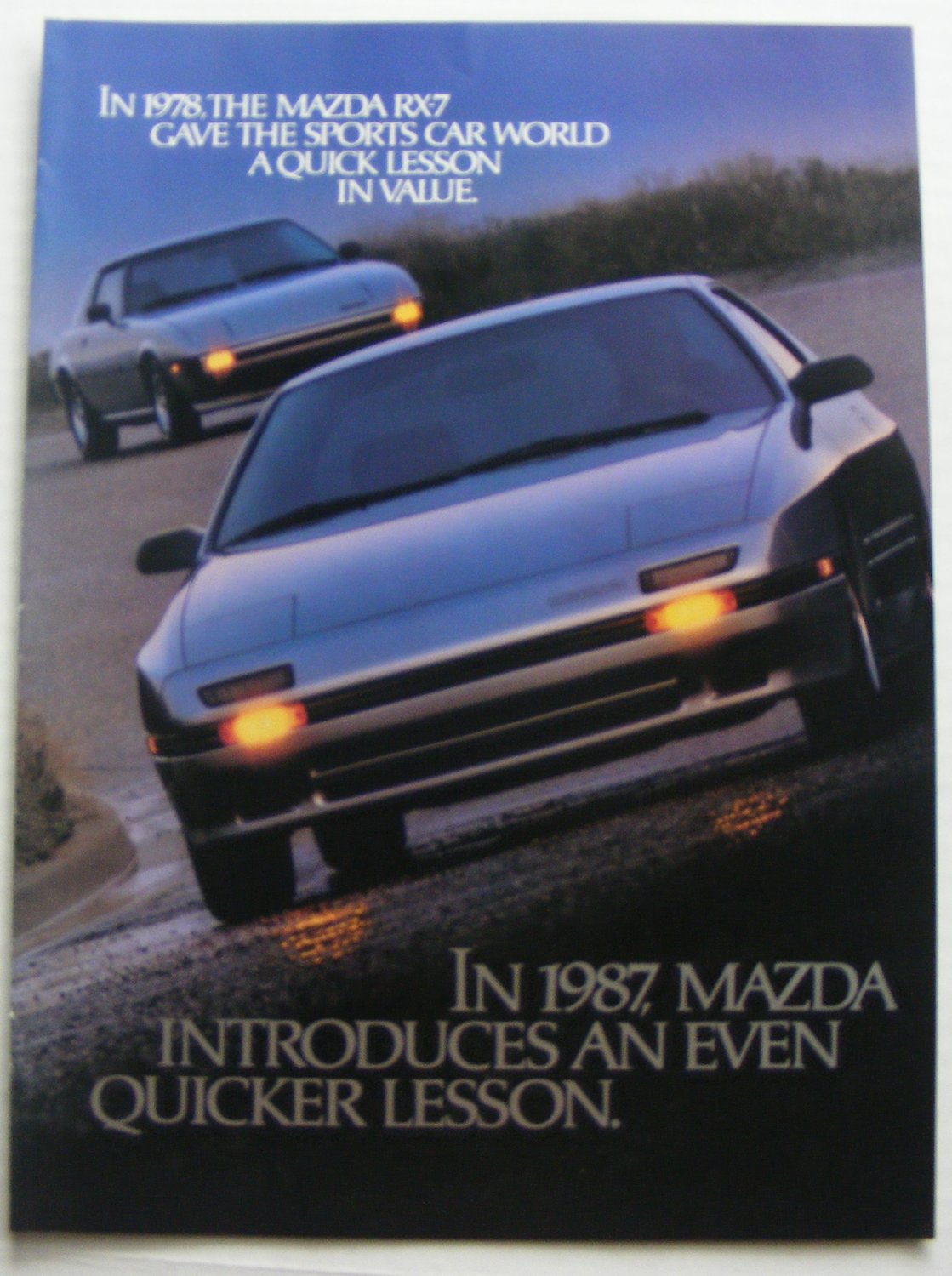 1987 Mazda RX7 original magazine print advertisement