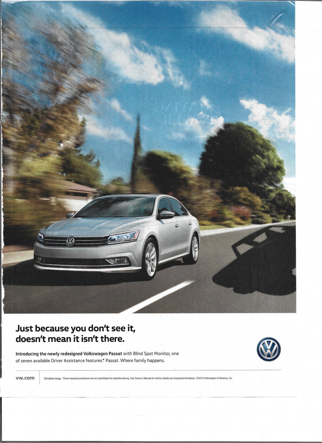2016 Volkswagen Passat VW print ad Car advertisement
