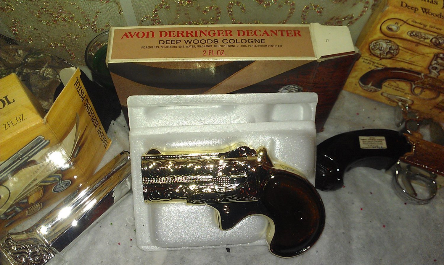 Nine Rare Vintage Avon Firearm Decanters New In Boxes