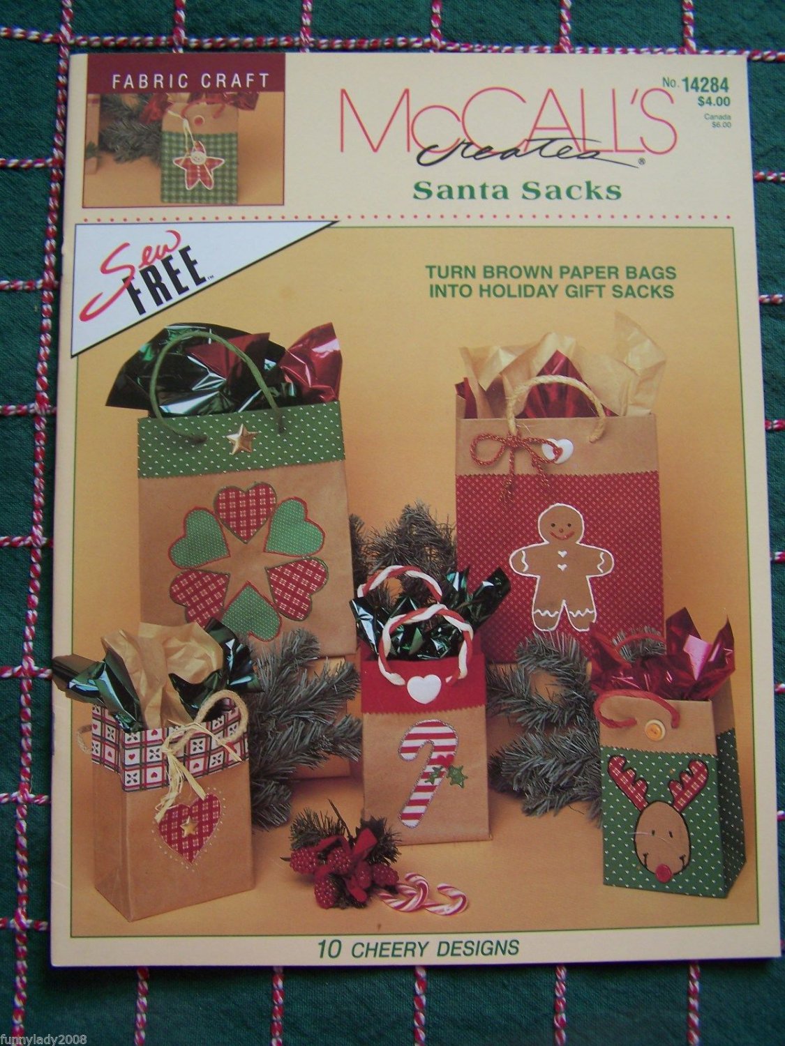 10 McCall's Creates Santa Sacks Patterns Brown Paper Bags Christmas ...