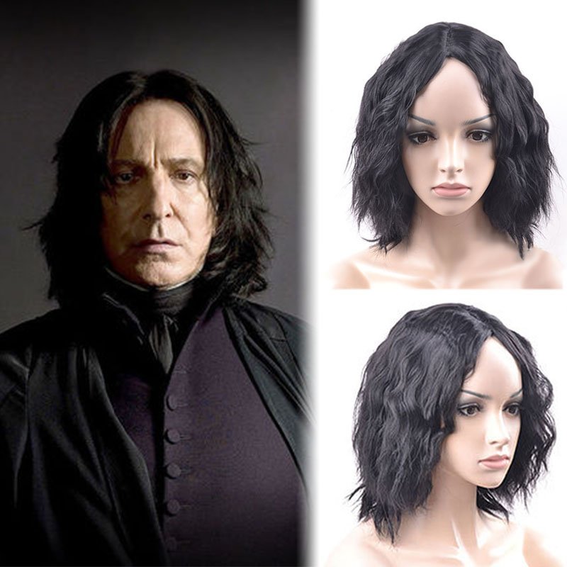 Film Harry PotterSeverus Snape cosplay Halloween Party Comic-Con black wigs