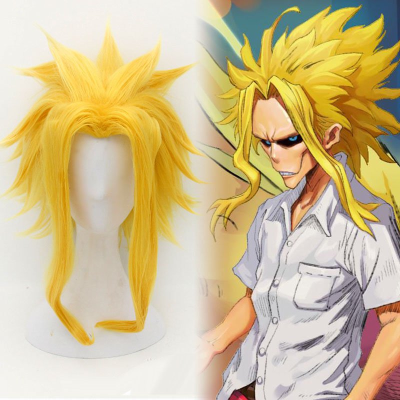 My Hero Academia All·Might cosplay Comic-Con Party blond long braids ...