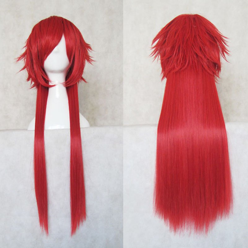 Black Butler red butler Grell Sutcliff cosplay wig Comic-Con Party Dark ...