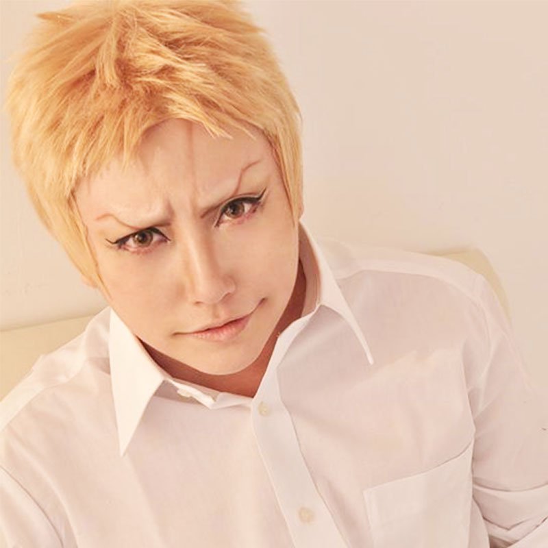 Attack on Titan Reiner Braun cosplay wigs blond short Halloween Comic ...