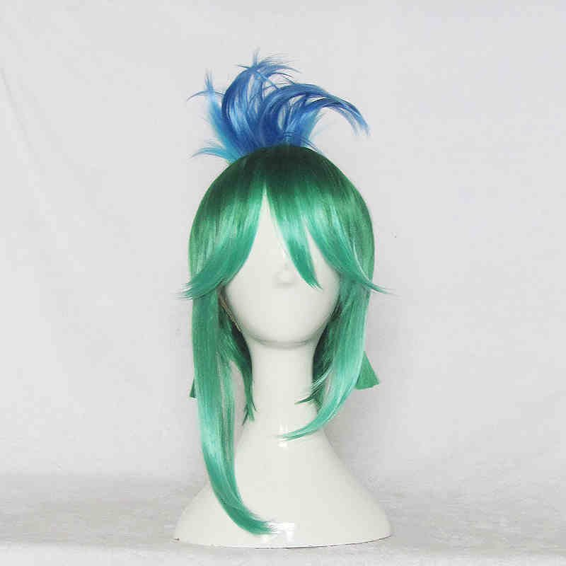LOL Arcade Riven cosplay wigs green Knot Halloween Comic-Con Party ...