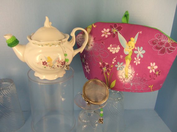 Tinkerbell Fairy PURPLE Teapot & Tea Cosy / Cozy Set