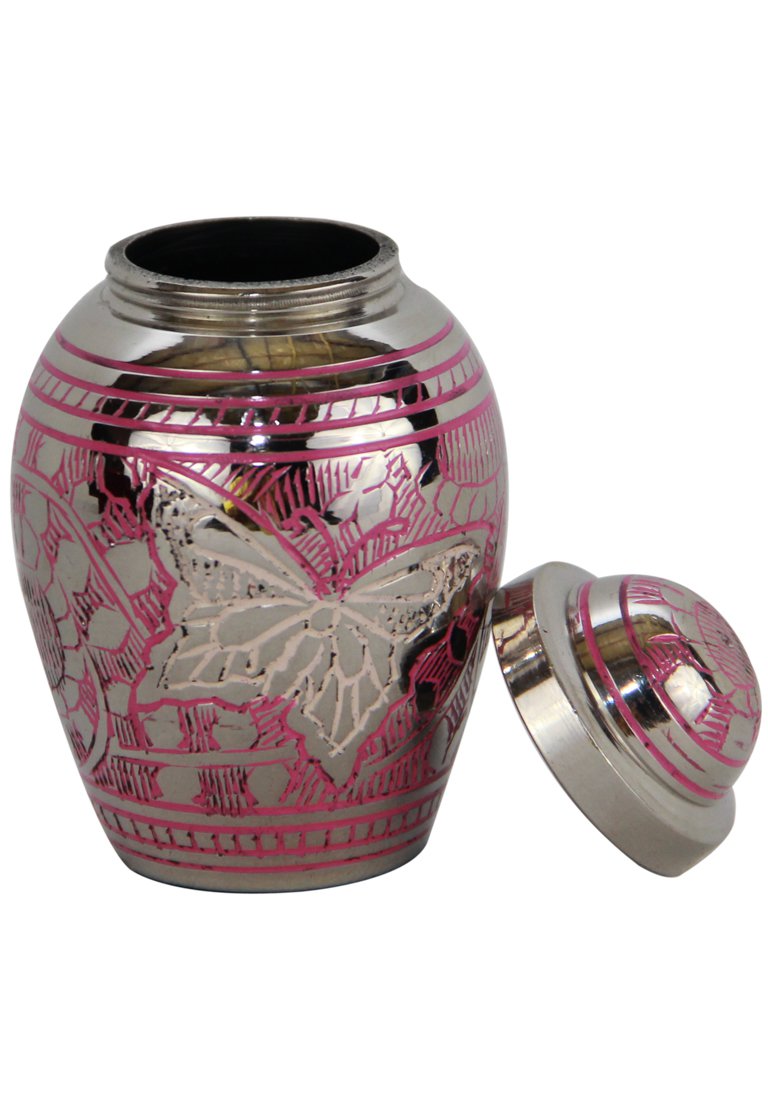 Mini Keepsake Butterflies Cremation Urn For Ashes With Velvet Box