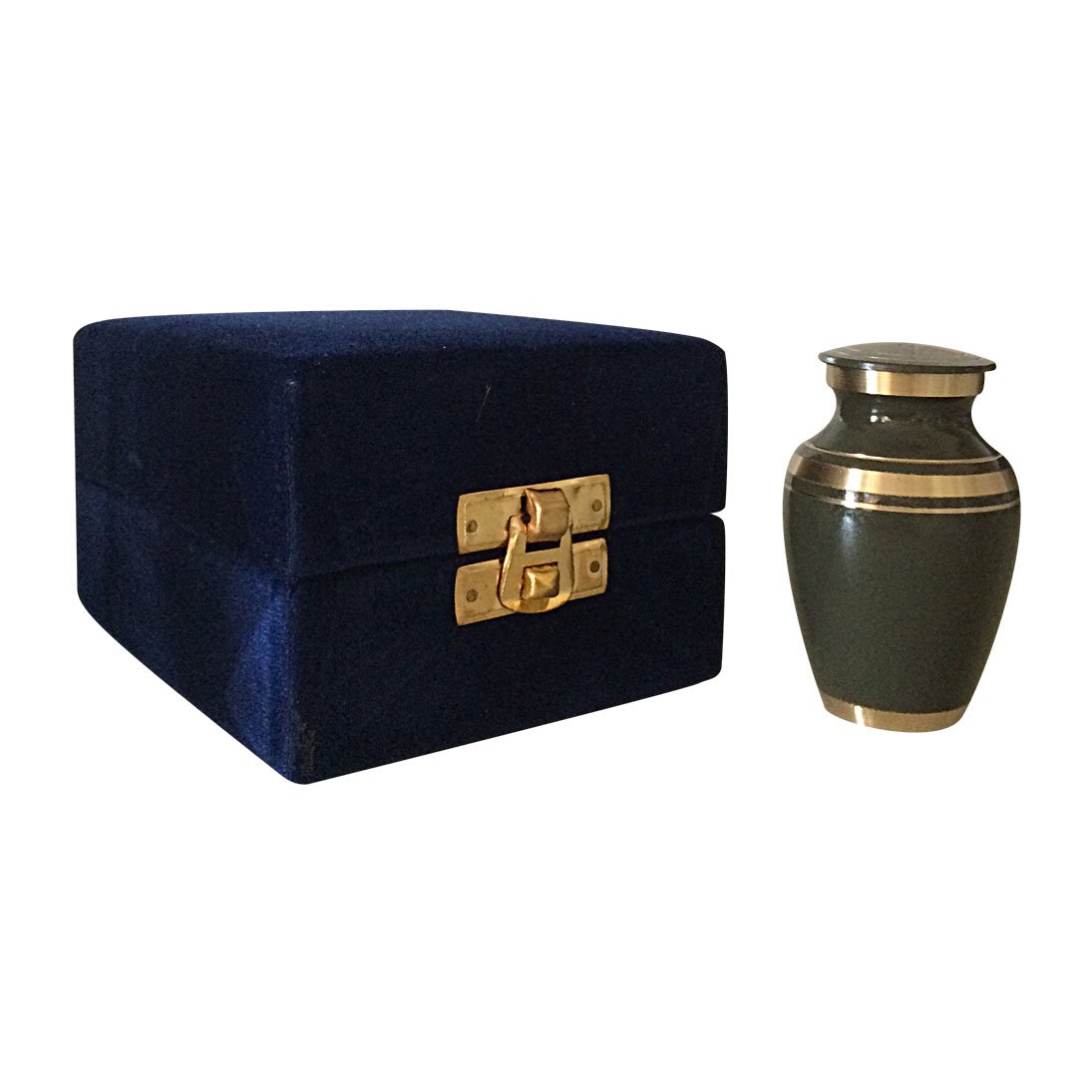 Classic Gray Small Keepsake Urn, Mini Cremation Urns for Ashes