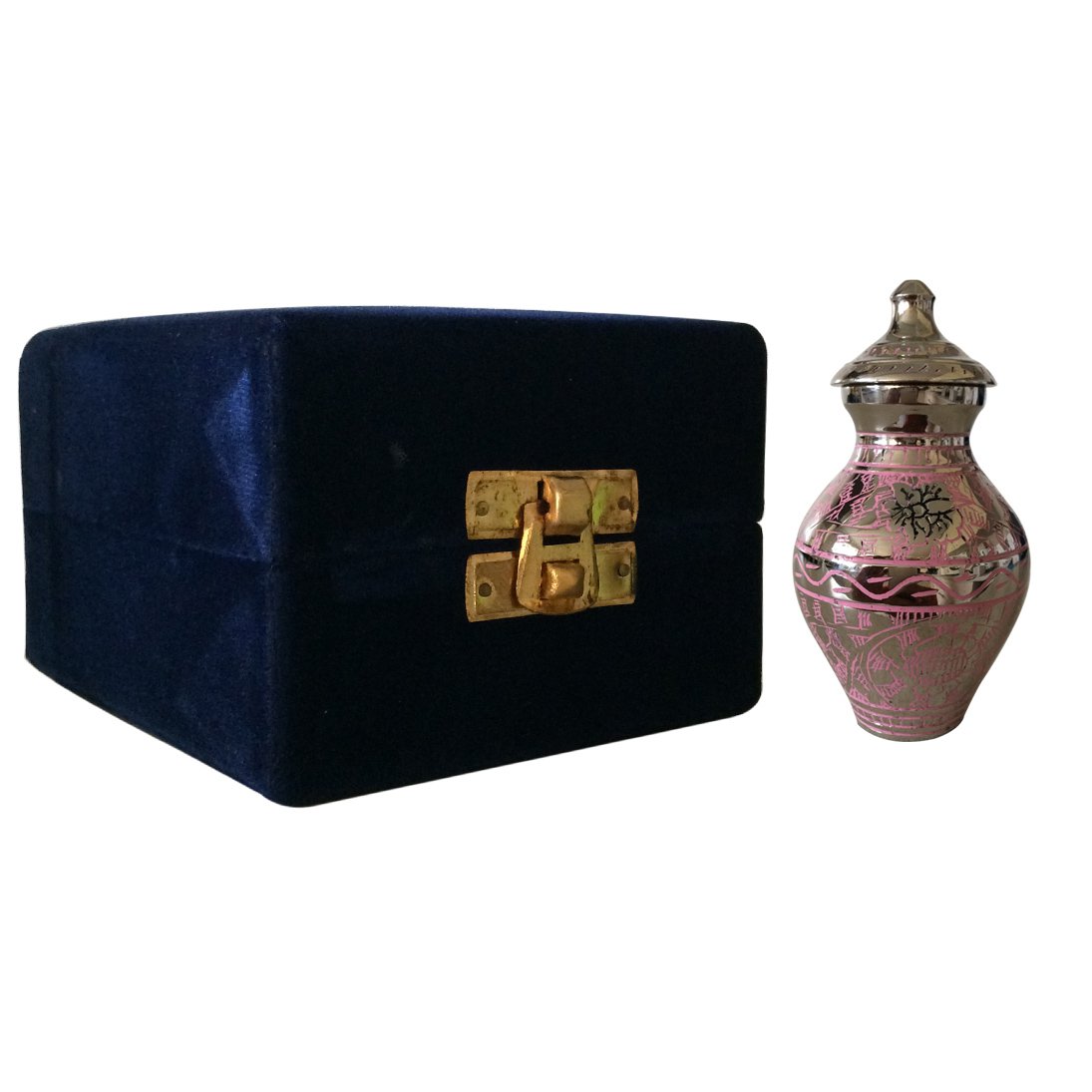 Engraved Pink Butterfly Small Urn, Mini Cremation Urns for Ashes