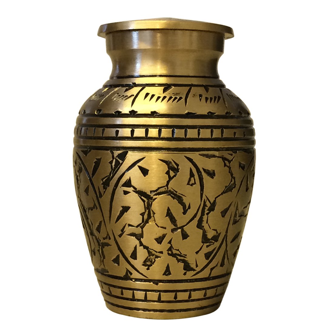 Gold Leaves Small Keepsake Urn, Mini Cremation Urns for Ashes