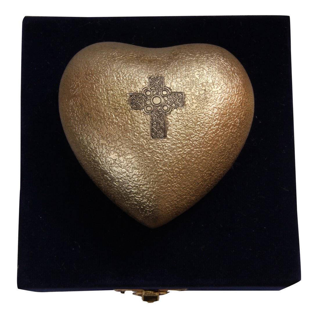 Celtic Cross Mini Heart Keepsake Urn for Human Ashes, Cross Memorial Urns