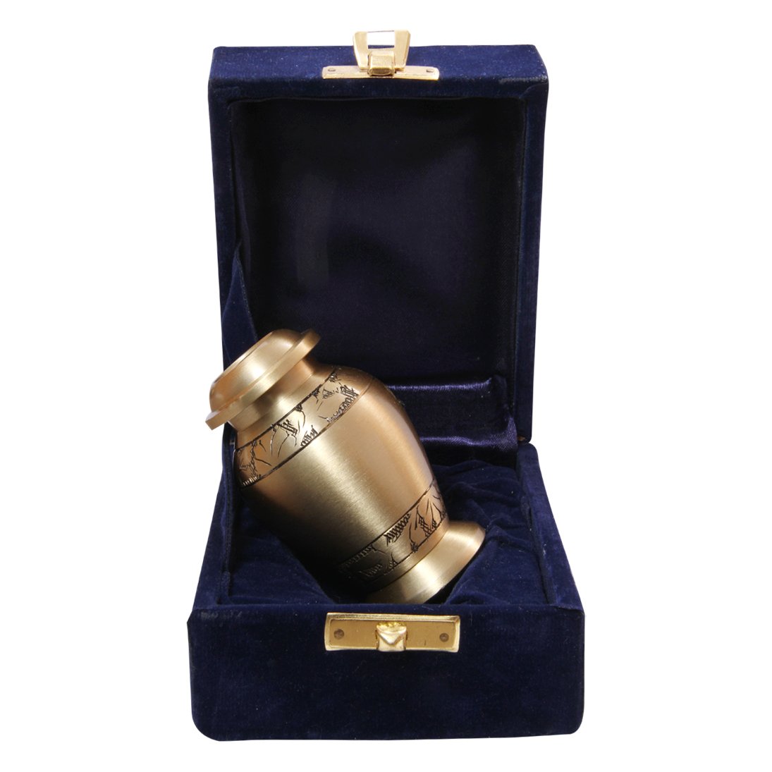 Classic Engraved Brushed Brass Mini Keepsake Urn, Angel Memorial Urns Ashes Classic Engraved Brushed Brass Mini Keepsake Urn, Angel Memorial Urns Ashes