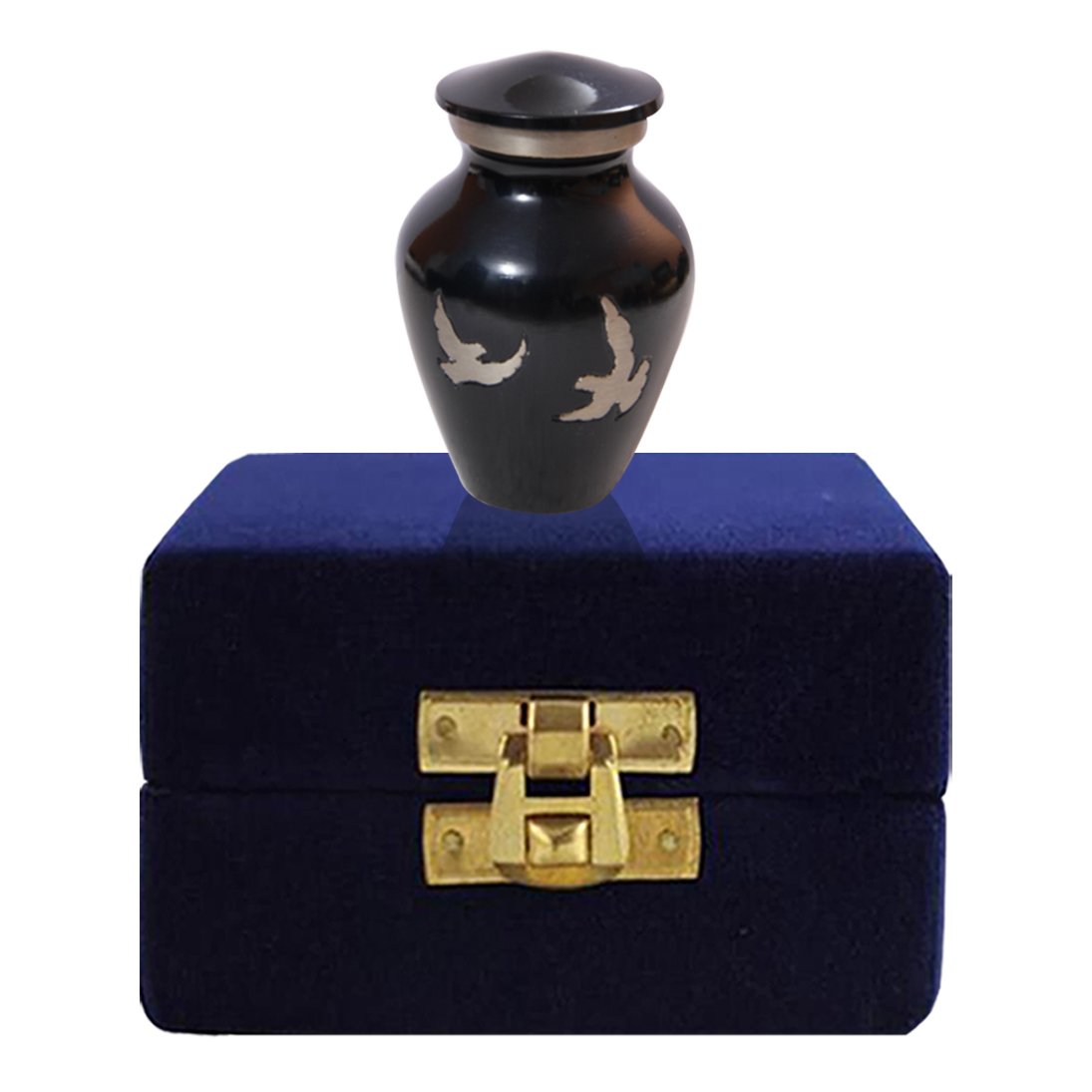 Small Soaring Doves Blue Memorial Keepsake Urn, Cremation Containers ...