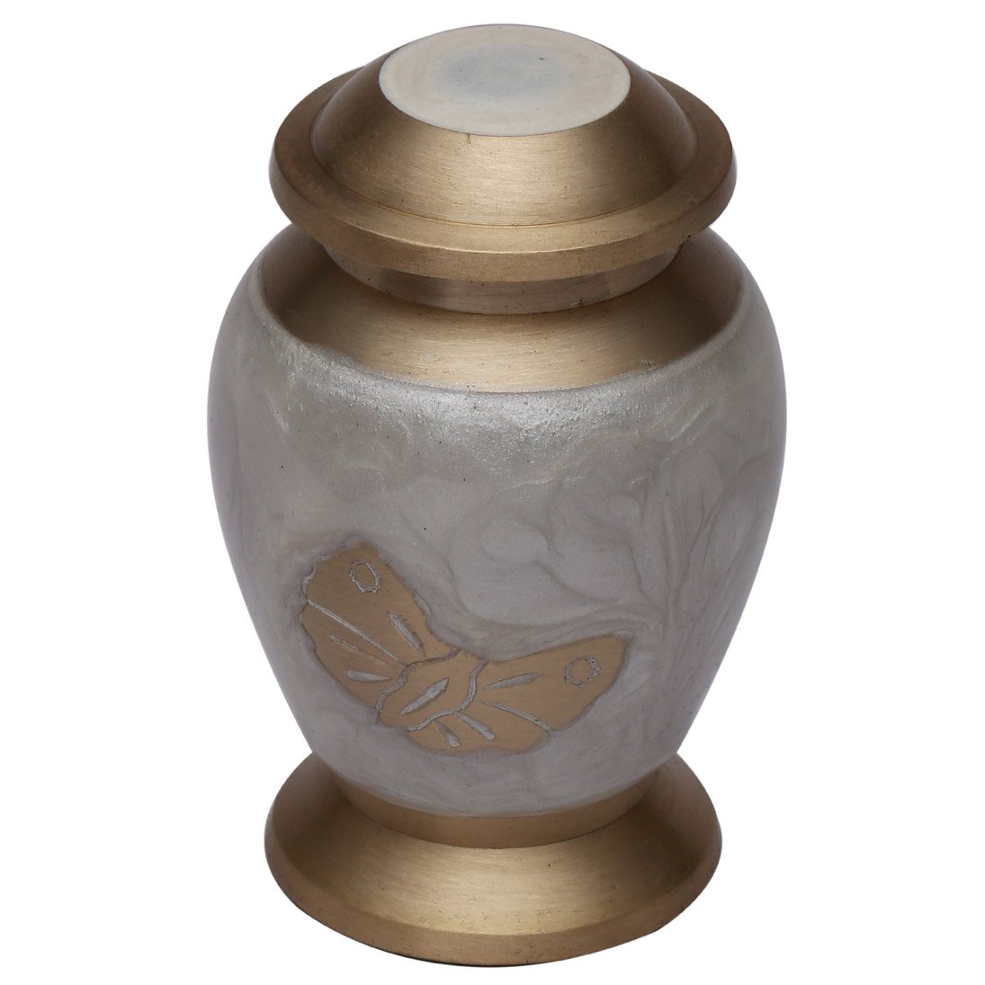 Small Neston Keepsake Brass Funeral Urn, Mini Cremation Urn for Ashes