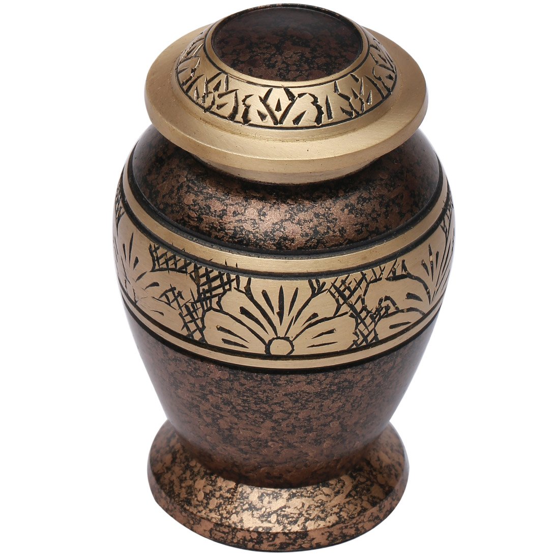 Copper Marble Small Keepsake Funeral Urn, Brass Cremation Urn for Ashes USA