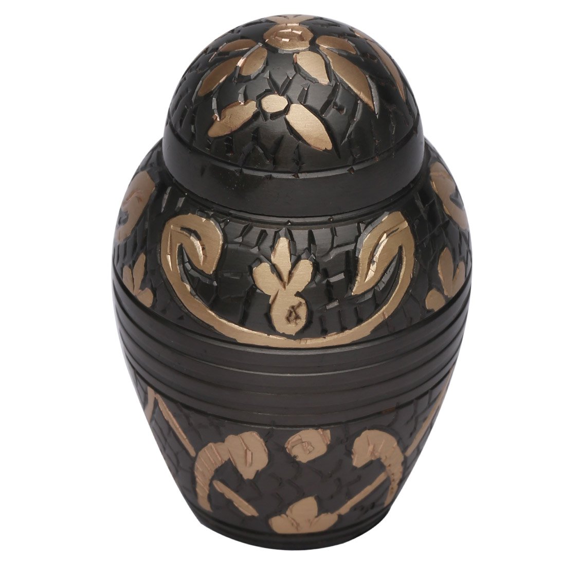 Windsor Black Small Keepsake Memorial Urn, Brass Cremation Urn for ...