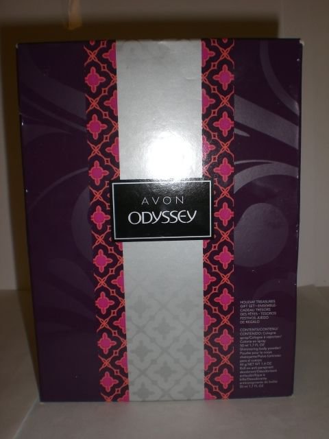 Avon Odyssey Treasures Set,Cologne,Body Powder,Roll-On Anti-perspirant