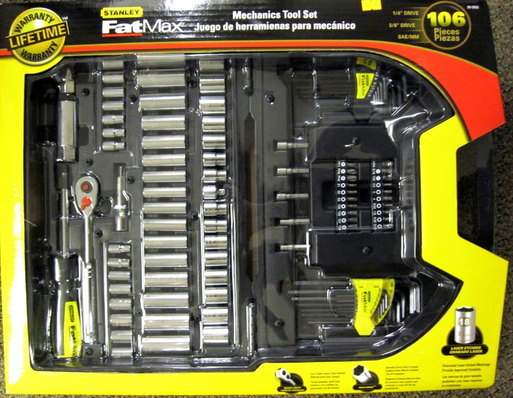 106-Pc. Stanley FatMax Mechanics Tool Set #99-098S