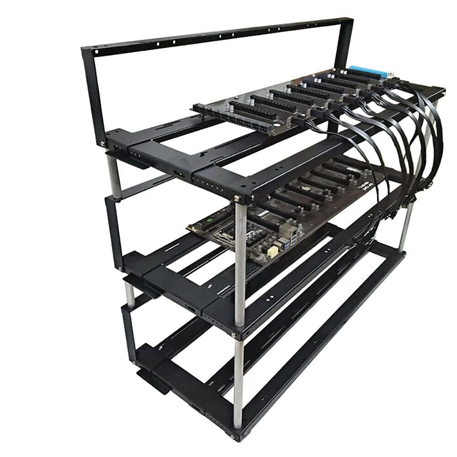 Mining Rig Frame, 24 Gpu Steel Open Air Miner Mining Frame Rig Case ...