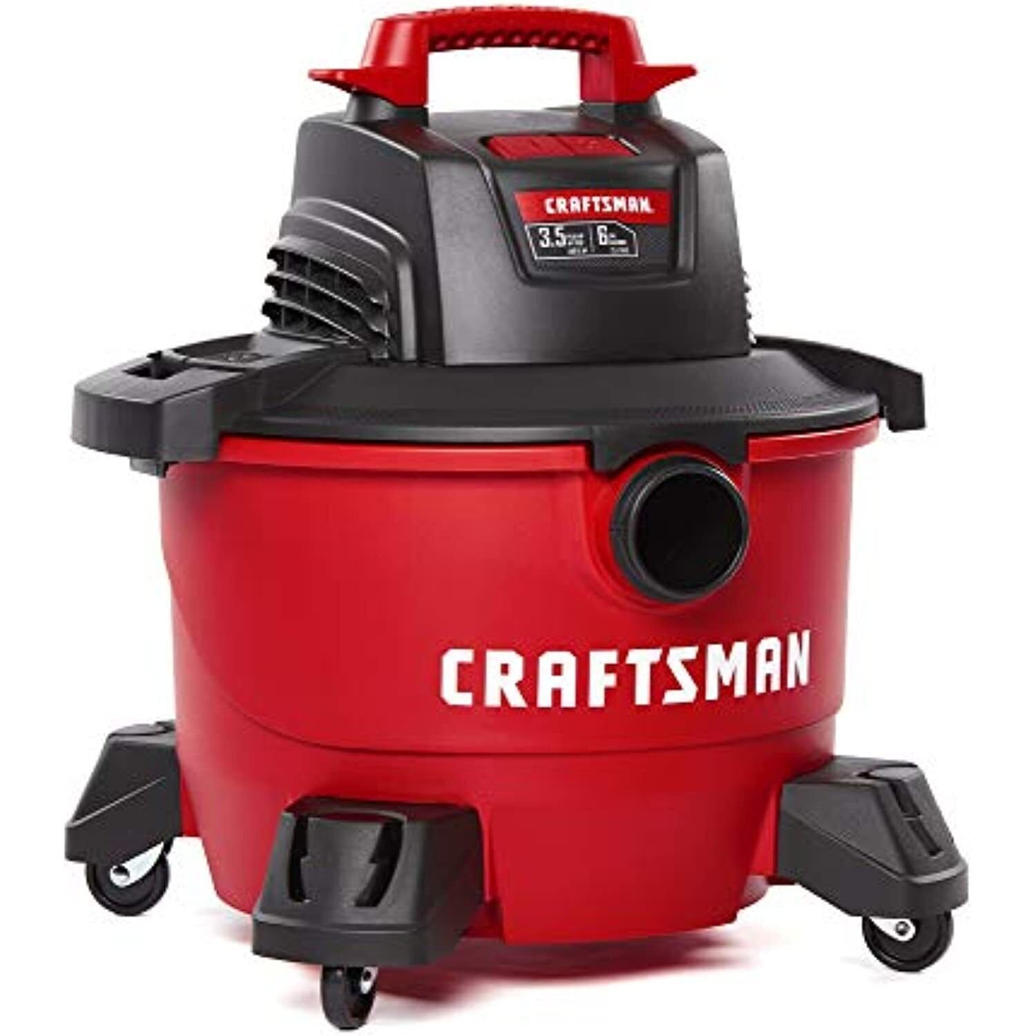 CRAFTSMAN CMXEVBE17584 6 Gallon 3.5 Peak HP Wet/Dry Vac, Portable Shop ...