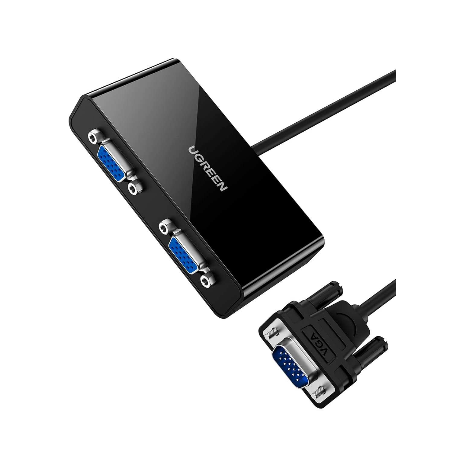 UGREEN VGA Splitter 1 in 2 Out Screen Duplication Support Mirror Mode ...