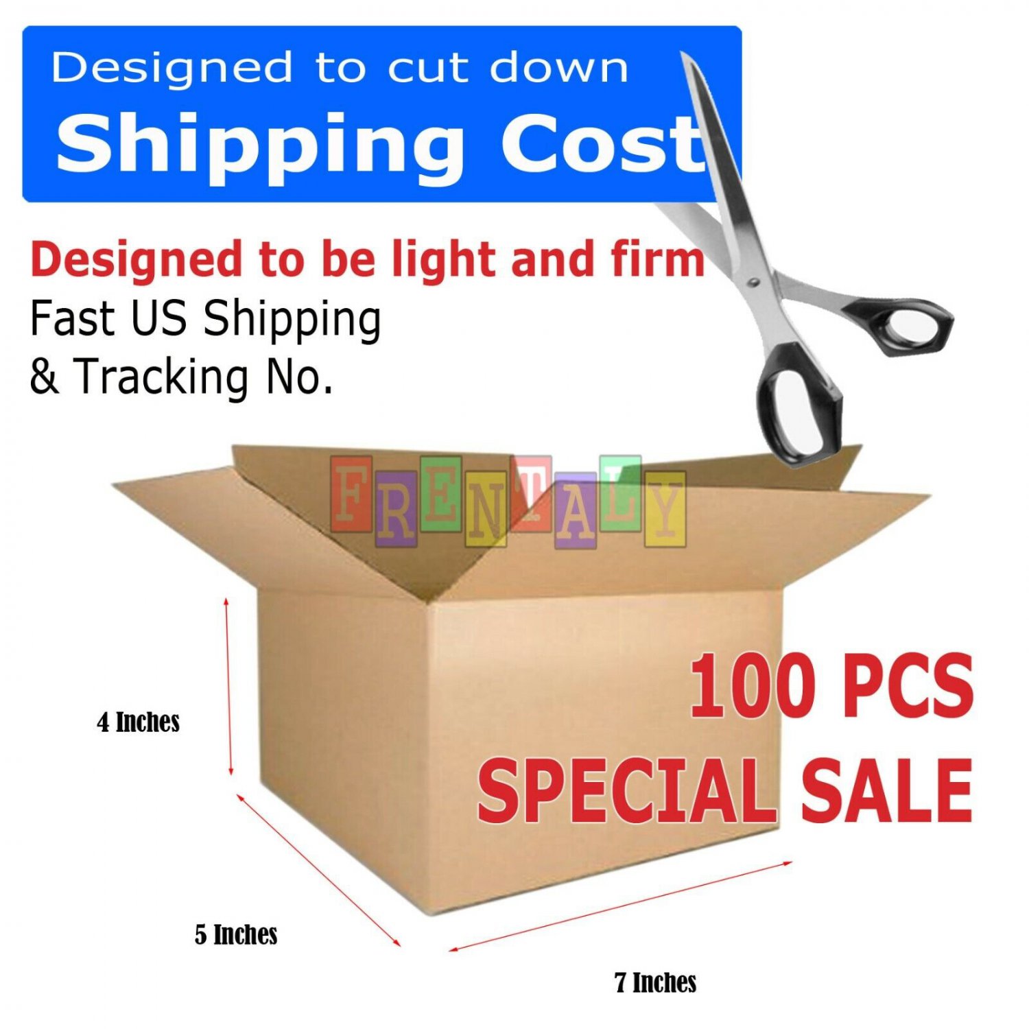 7X5X4 Cardboard Shipping Boxes Cartons Packing Moving Mailing Box 50 ...