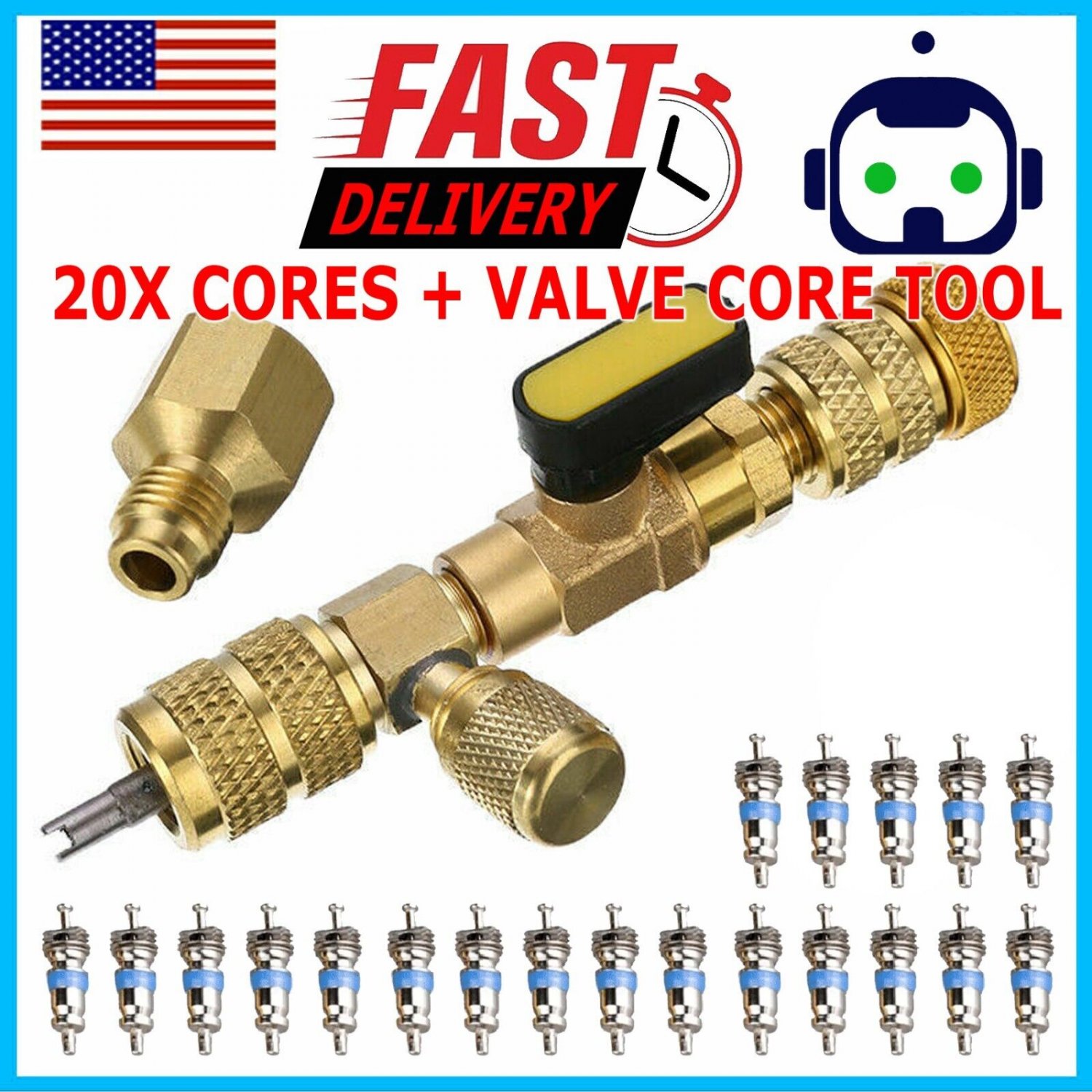 Hvac Tool Ac Schrader Valve Core Remover Dual Size 1/4 And 5/16 Port ...