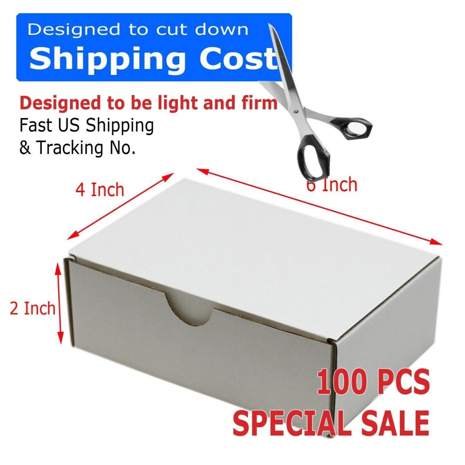 100 6X4X2 Cardboard Packing Moving Shipping Boxes Corrugated Box Carton
