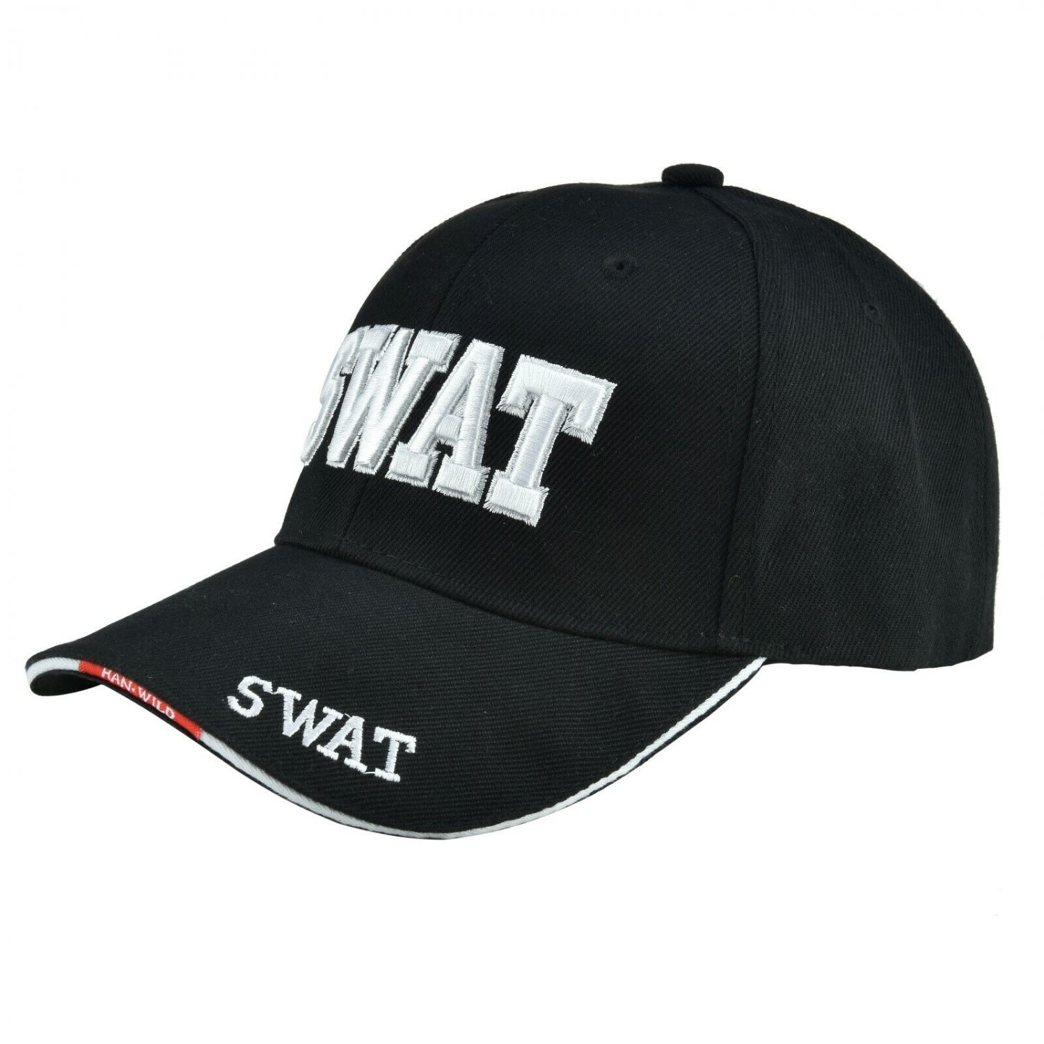Black Swat Team Police Officer Embroidered Adjustable Hat Baseball Cap